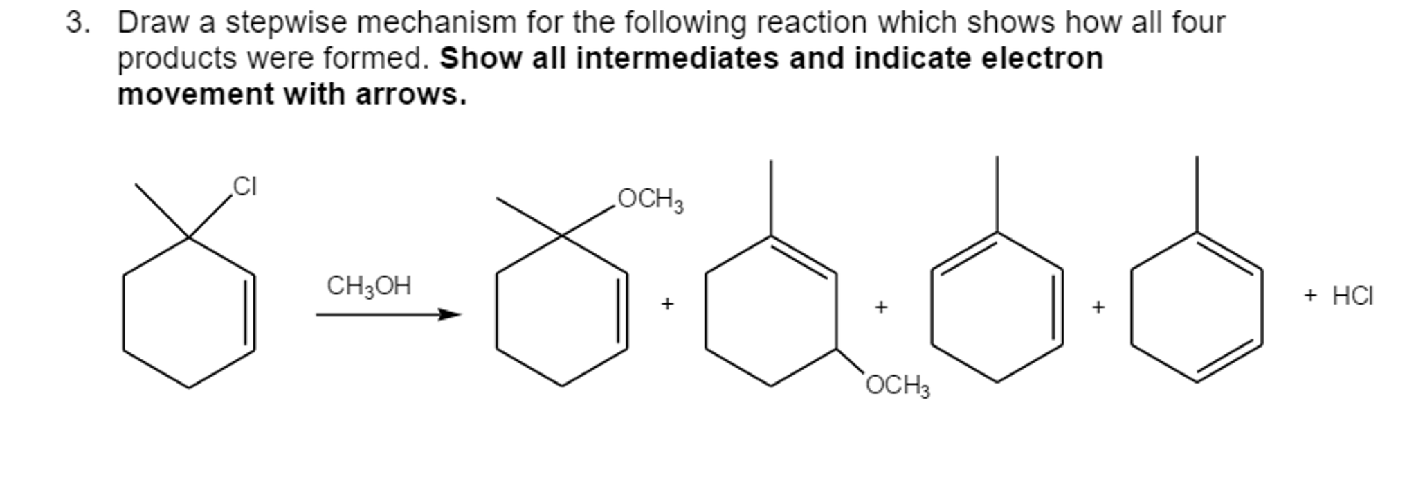 Solved Draw a stepwise mechanism for the following reaction | Chegg.com