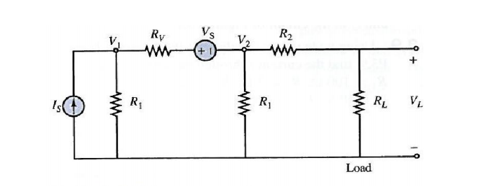 Solved In the circuit shown, R1 = 2 (ohms), Rv = R2 = RL = 4 | Chegg.com
