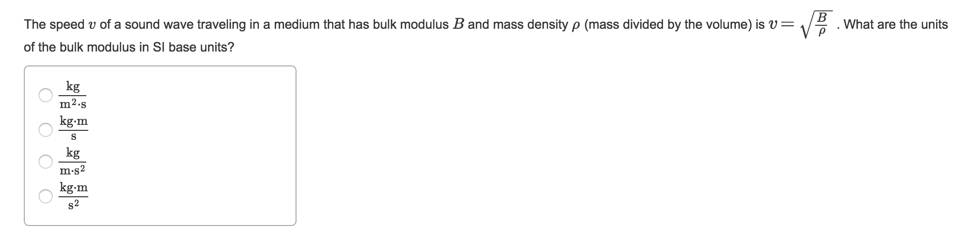 Solved The speed upsilon of a sound wave traveling in a | Chegg.com