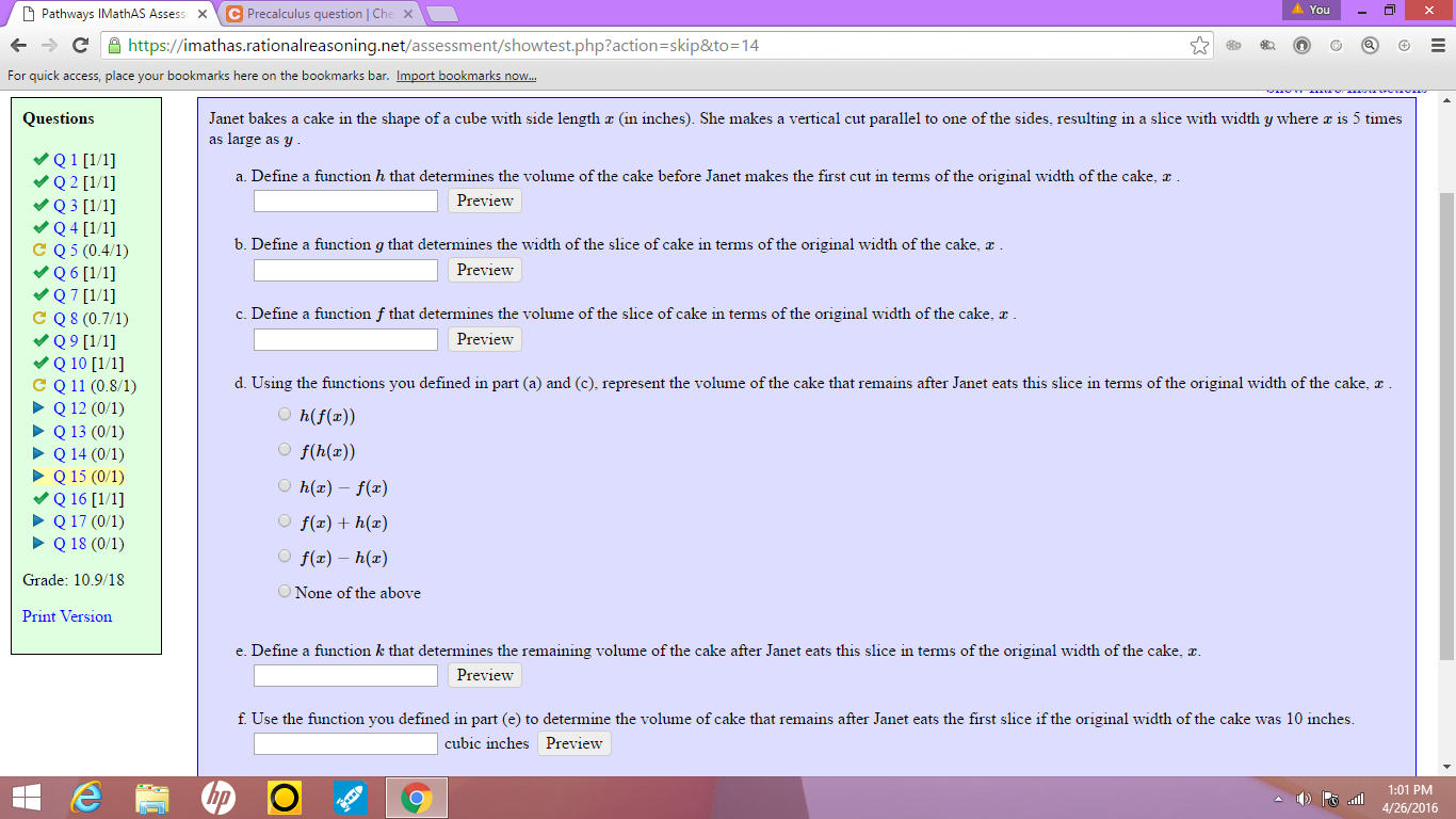 Solved Pathways lMathAS Assess X Precalculus auestion I Che | Chegg.com