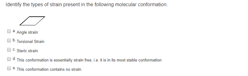 Solved Identify the types of strain present in the following | Chegg.com