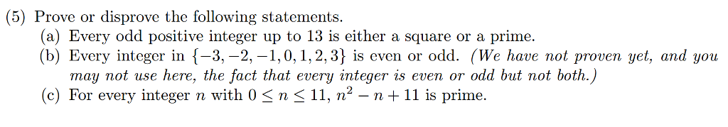Solved Prove or disprove the following statements. Every odd | Chegg.com