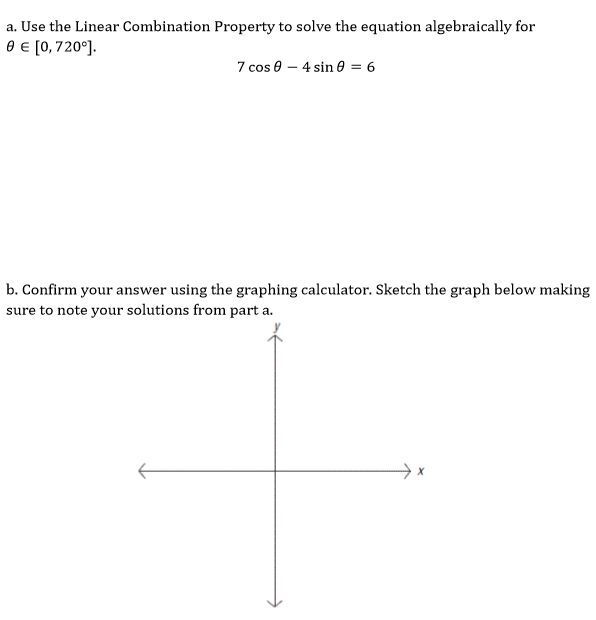 Solved Use the Linear Combination Property to solve the | Chegg.com