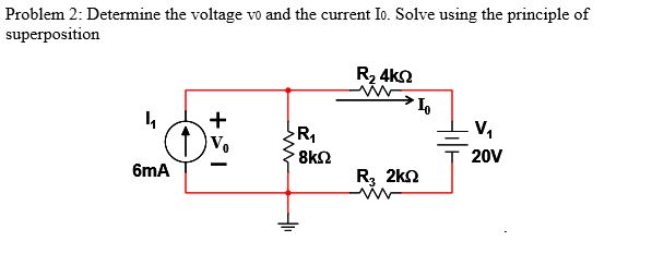 Solved Determine the voltage v0 and the current I0. Solve | Chegg.com