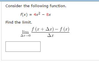 Solved Consider the following function. f(x) = 4x^2 - 8x | Chegg.com