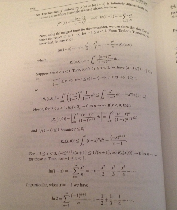 Solved The function f defined by f(x) = ln (1 - x) is | Chegg.com