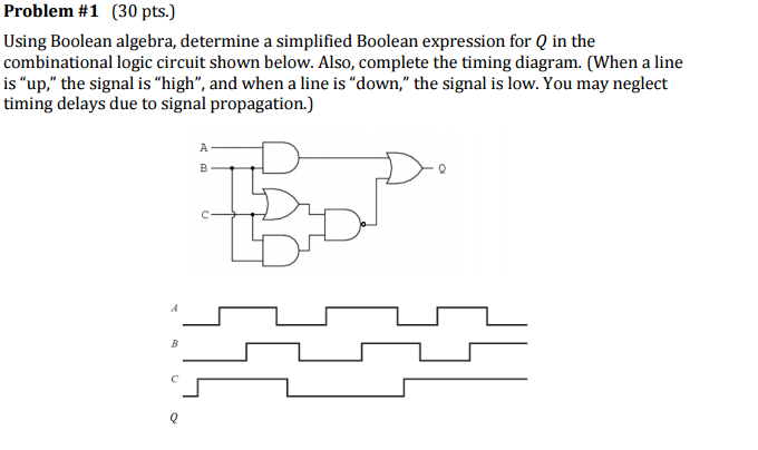 Using Boolean algebra, determine a simplified Boolean | Chegg.com
