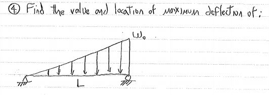 Solved Find the value and location of maximum deflection of | Chegg.com