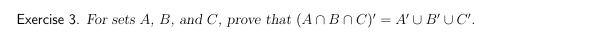 Solved For sets A, B, and C, prove that (A intersection B | Chegg.com
