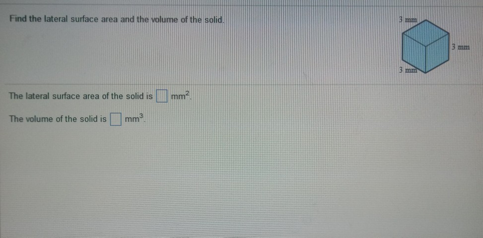 Solved Find the lateral surface area and the volume of the | Chegg.com