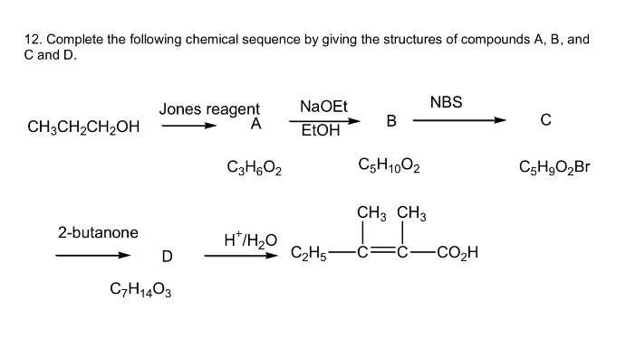 Solved Complete the following chemical sequence by giving | Chegg.com