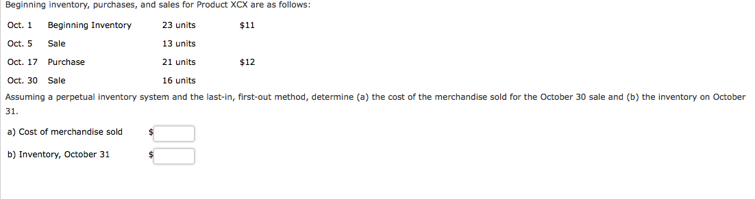 Solved Beginning inventory, purchases, and sales for Product | Chegg.com