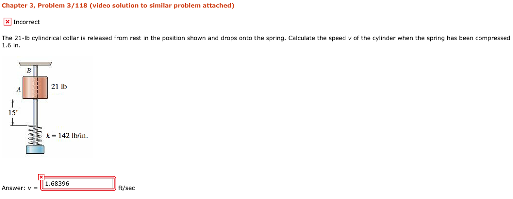 Solved Chapter 3, Problem 3/118 (video solution to similar | Chegg.com