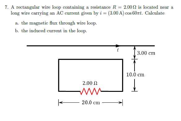 Solved A rectangular wire loop containing a resistance R = | Chegg.com