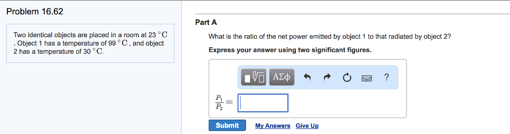 Solved Problem 16.62 Part A Two identical objects are placed | Chegg.com