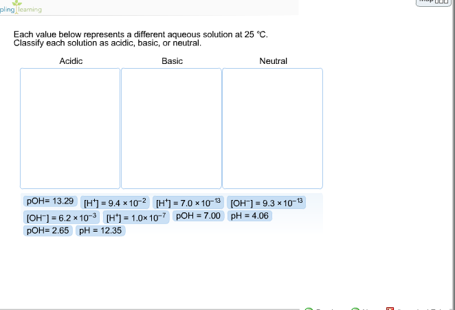 Solved Each value below represents a different aqueous | Chegg.com Solved Each value below represents a different aqueous | Chegg.com