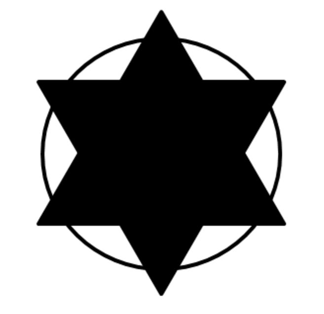 Solved The six-pointed star shown below has points formed | Chegg.com