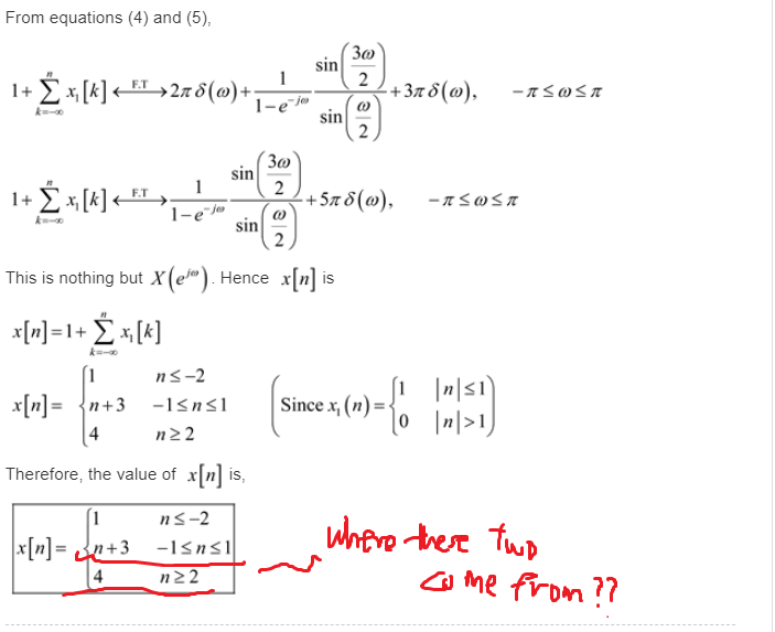 5.8. Use Tables 5.1 and 5.2 to help determine x[n] | Chegg.com