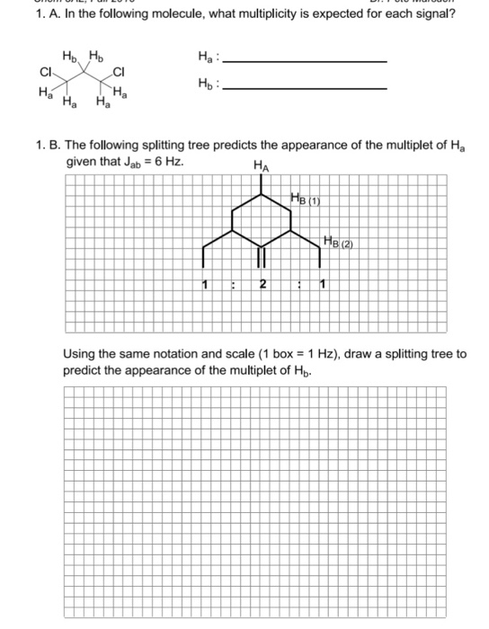 Solved In the following molecule, what multiplicity is | Chegg.com