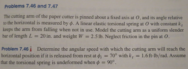 Figure P7.46 and P7.47 The cutting arm of the paper | Chegg.com