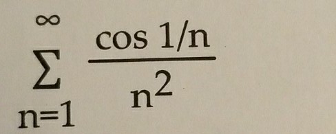 Solved cos 1/n 2 | Chegg.com