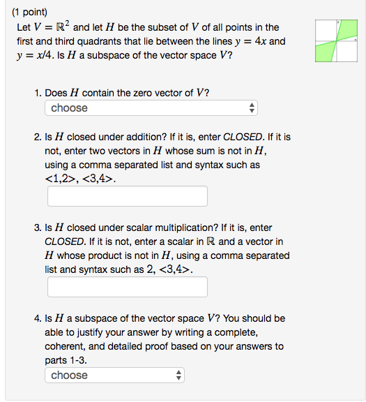 Solved Let V = R^2 and let H be the subset of V of all | Chegg.com