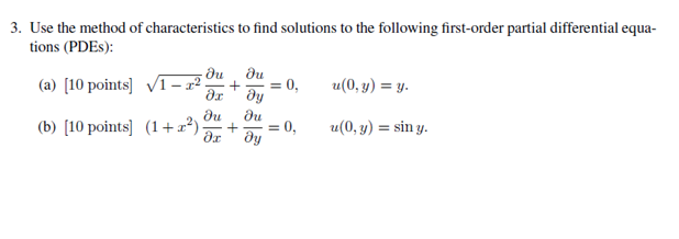 Solved Use the method of characteristics to find solutions | Chegg.com