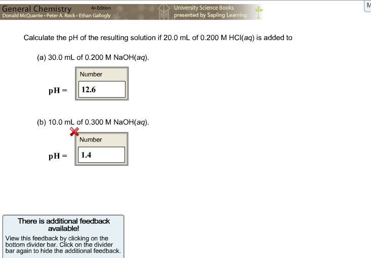 Solved Calculate the pH of the resulting solution if 20.0 mL | Chegg.com