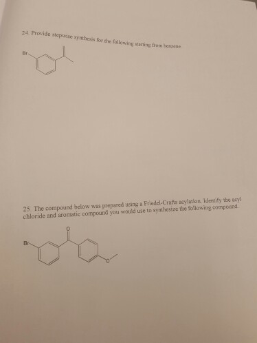 Solved Provide stepwise synthesis for the following starting | Chegg.com