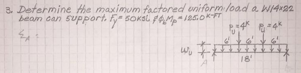 Solved 3. Determine the maximum factored uniform load a | Chegg.com