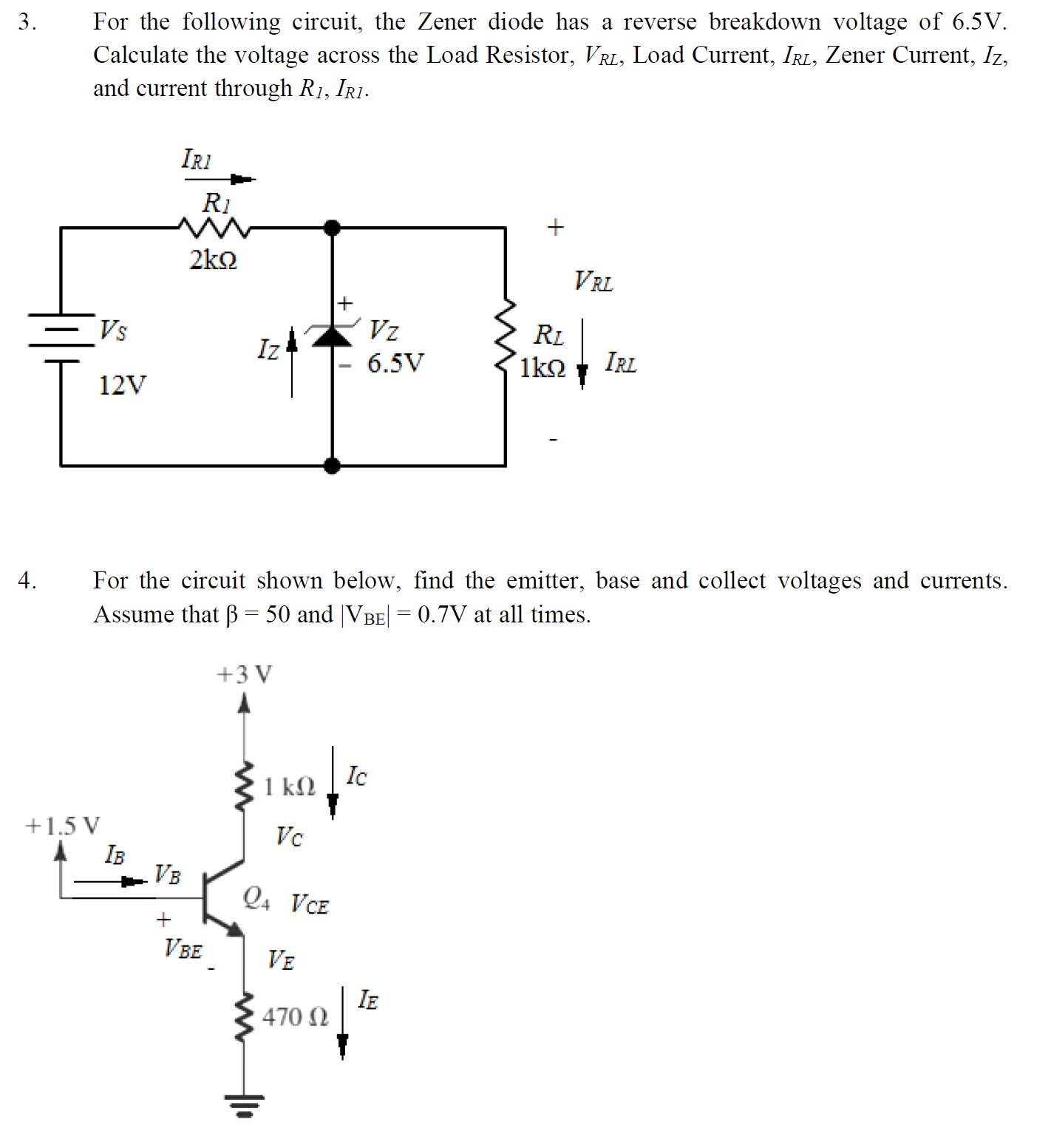 Solved For the following circuit, the Zener diode has a | Chegg.com