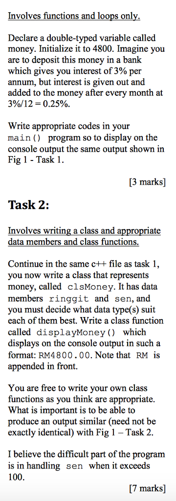 Solved Involves functions and loops onl Declare a | Chegg.com