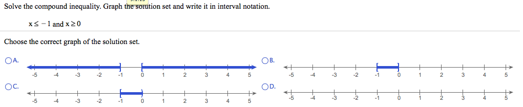 Solved Solve the compound inequality. Graph the solution set | Chegg.com