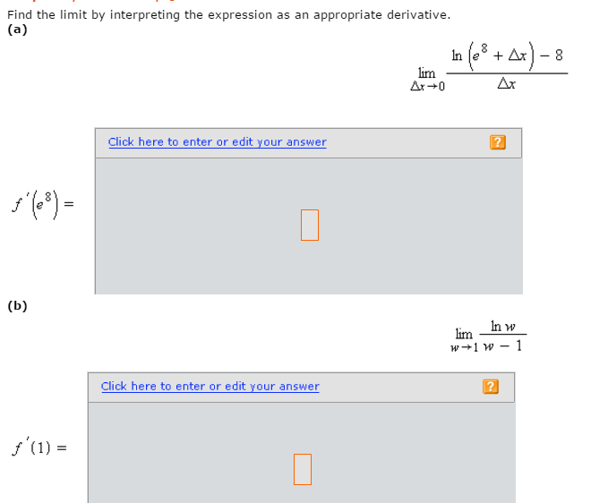 Solved Find the limit by interpreting the expression as an | Chegg.com