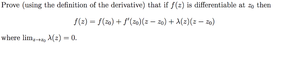 Solved Prove (using the definition of the derivative) that | Chegg.com
