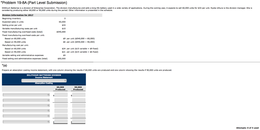 Solved Problem 19-8A (Part Level Submission) wide variety of | Chegg.com