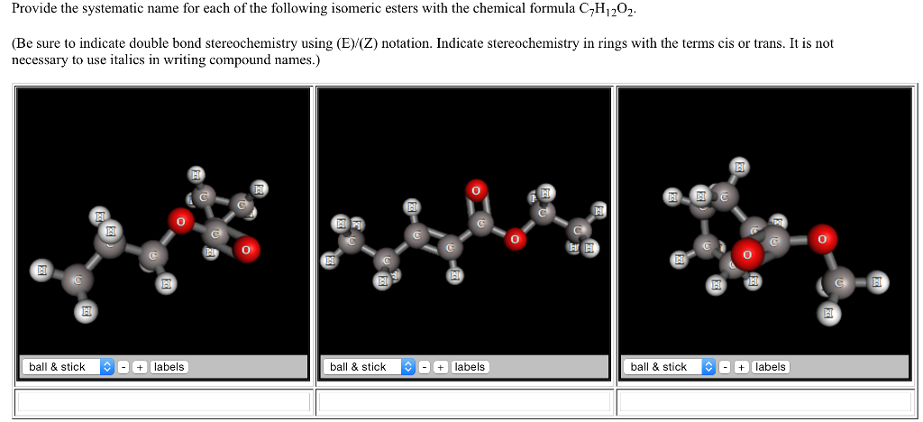 Solved ith Provide following name for each of the following | Chegg.com