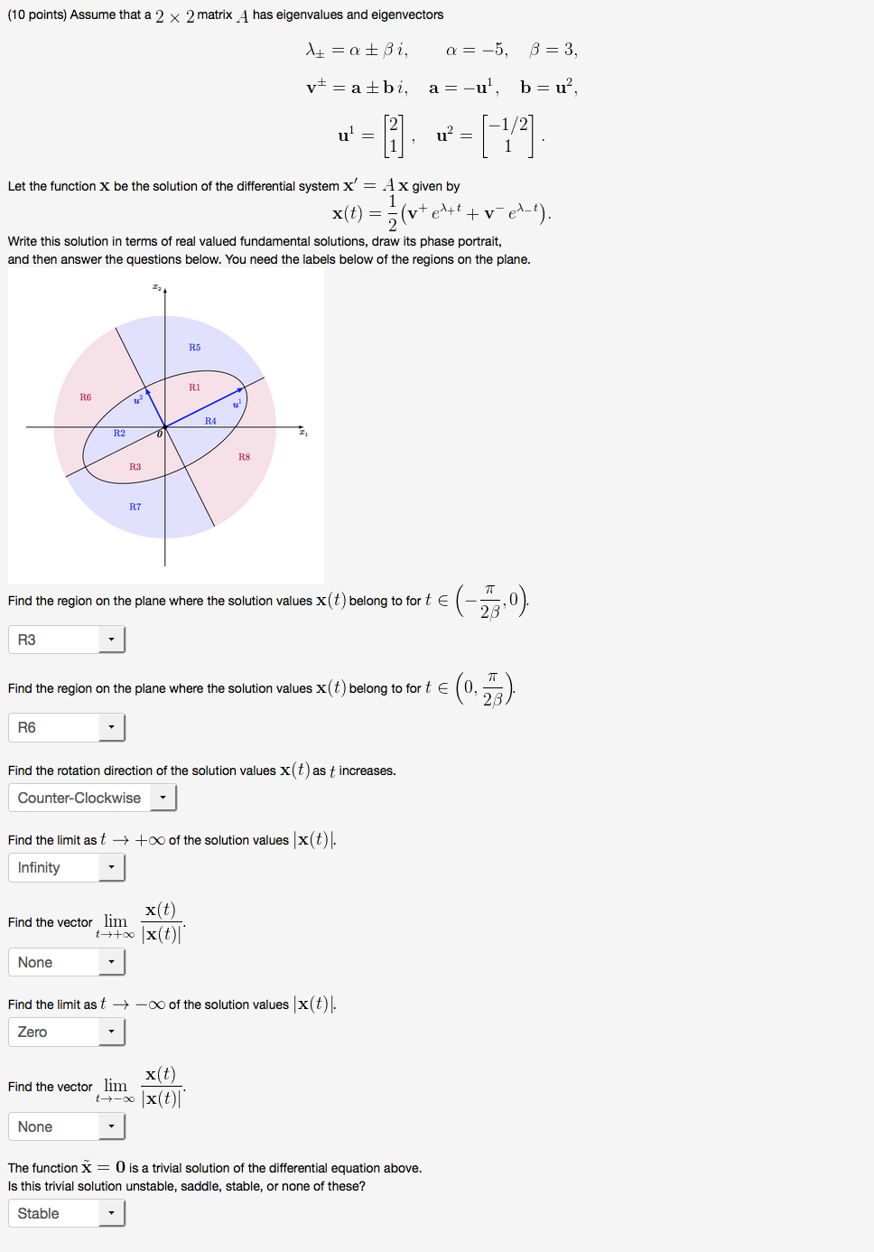 Assume That A 2 Times 2 Matrix A Has Eigenvalues And