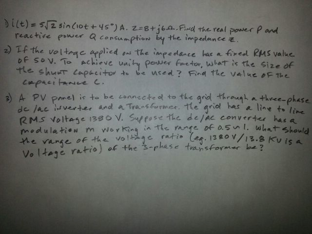 Solved Find the real power P and reactive power Q | Chegg.com