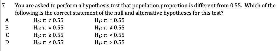Solved You are asked to perform a hypothesis test that | Chegg.com