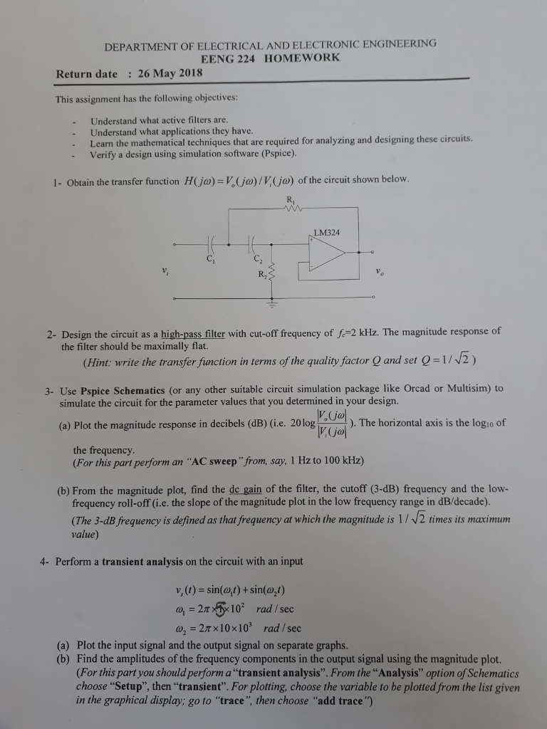 Electrical Engineering Archive May 20 2018 Chegg