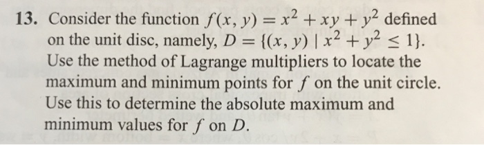 Solved Consider the function f(x, y) = x^2 + xy + y^2 | Chegg.com
