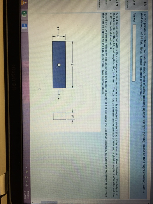 Solved For the previews problem, calculate the static factor | Chegg.com