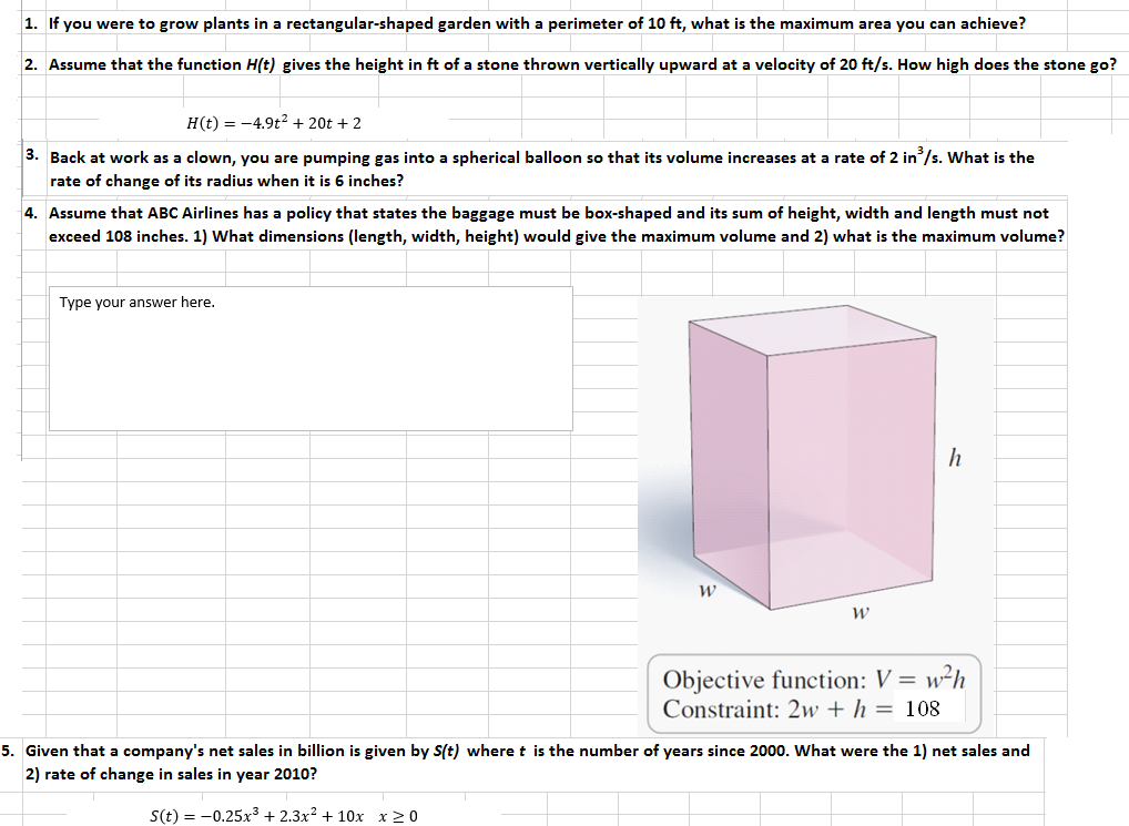 Solved 1. If you were to grow plants in a rectangular-shaped | Chegg.com