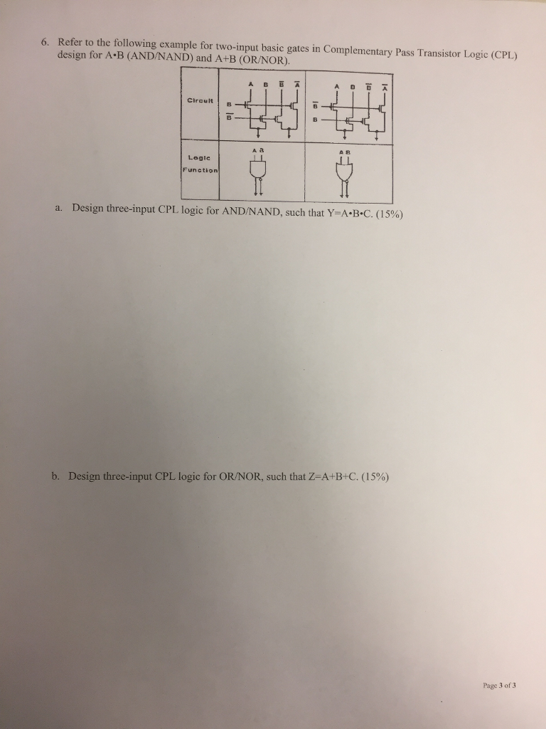 Solved Refer to the following example for two-input basic | Chegg.com
