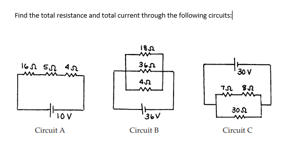 Solved Find the total resistance and total current through | Chegg.com