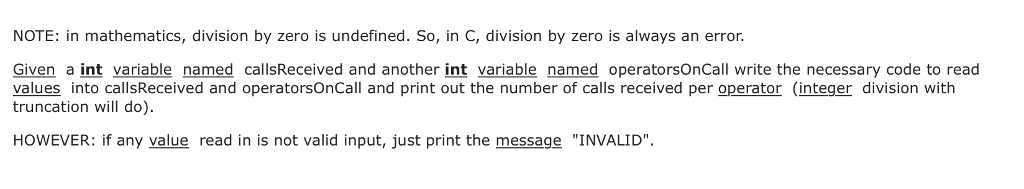 Solved Given a int variable named callsReceived and another | Chegg.com Solved Given a int variable named callsReceived and another | Chegg.com