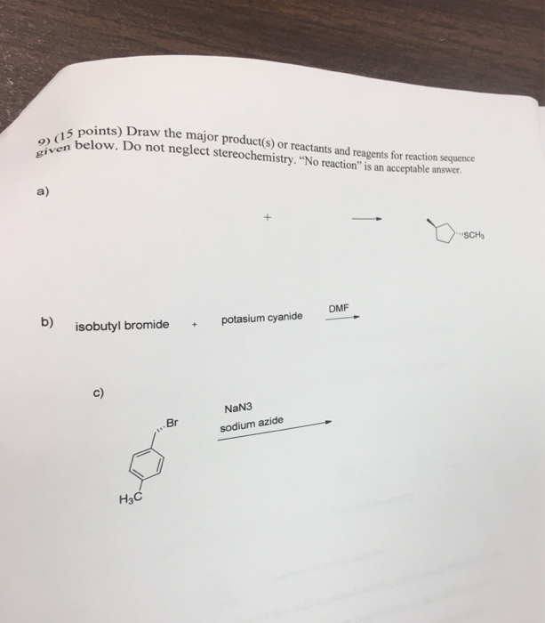 Solved Draw the major product(s) or reactants and reagents | Chegg.com