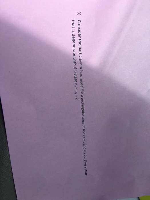 Solved Consider the particle-in-a-box model for a | Chegg.com