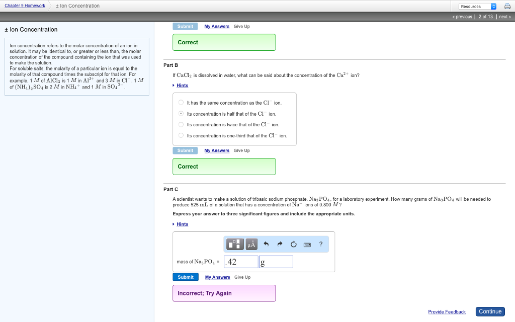 Solved Part C A scientist wants to make a solution of | Chegg.com